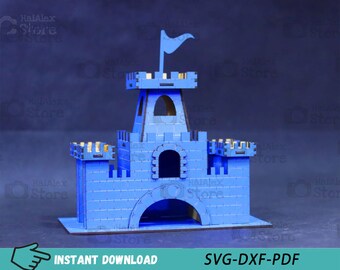 Laser Cut Castle 3mm Instant Download Vector Files Cdr Dxf Svg Ai Eps ...