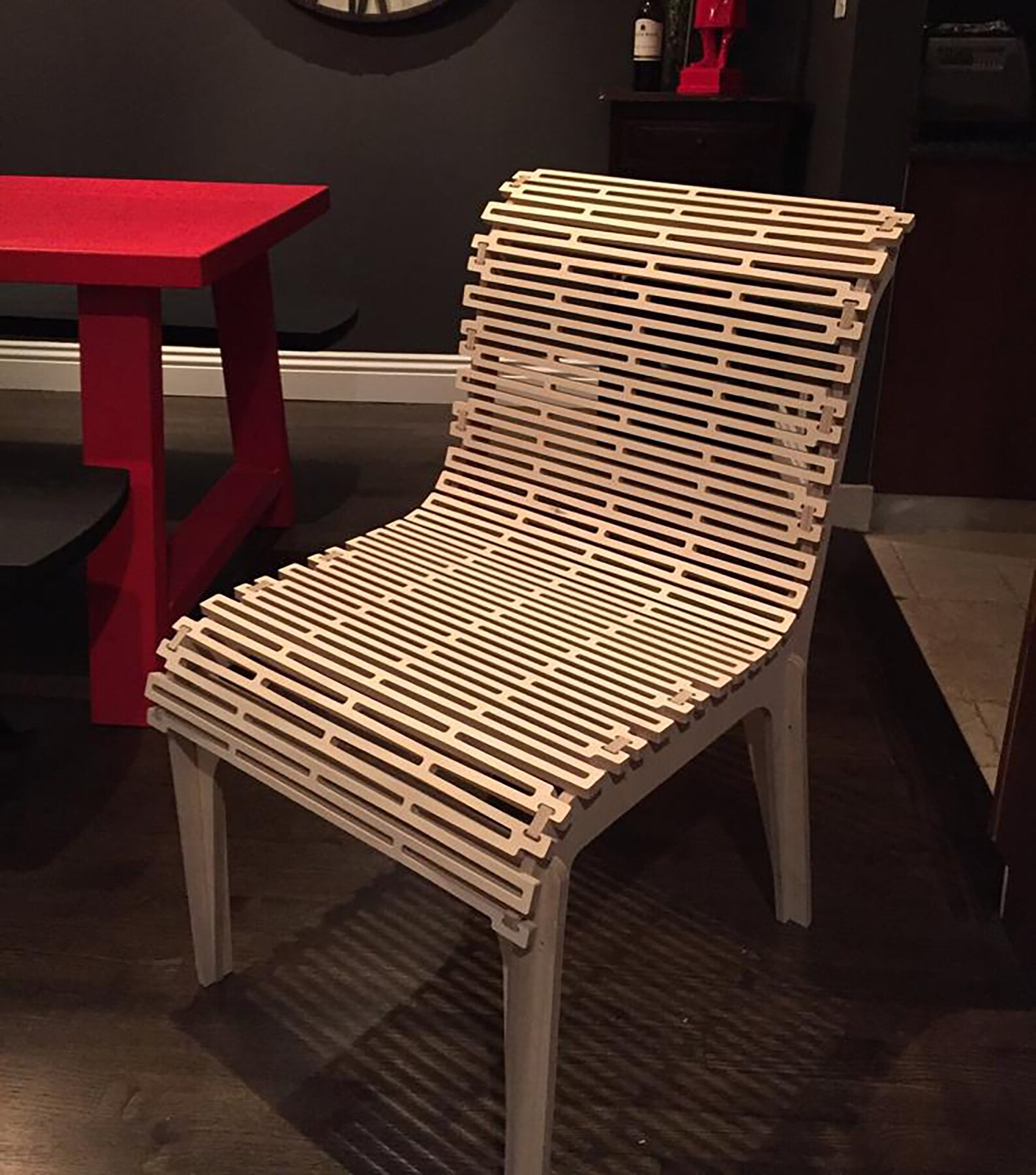 Chair Living Hinge Laser Cut Files Wooden Puzzle Chair - Etsy