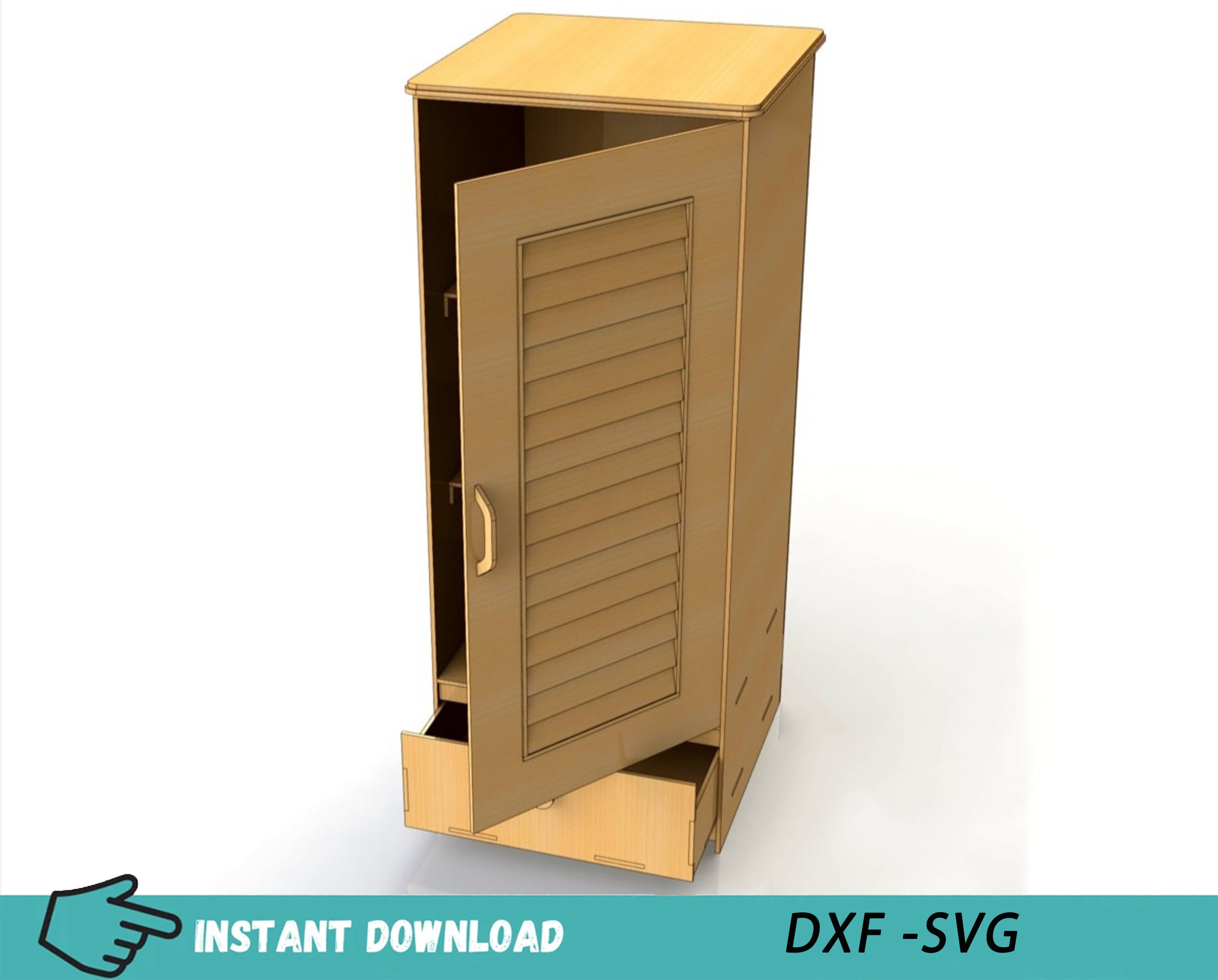 Wooden Cupboard Storage Cabinet Laser Cut Files Cupboard - Etsy