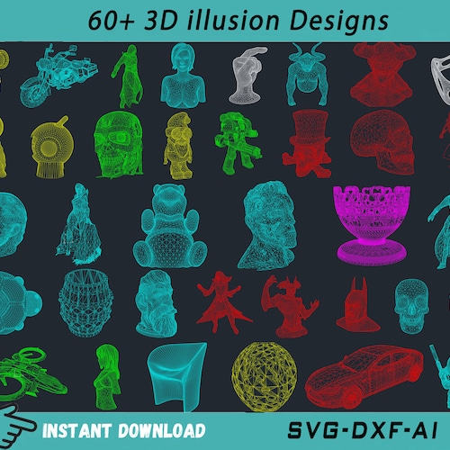 3D LED Light / Lamp Base Box Lasercutting File svg Dxf - Etsy