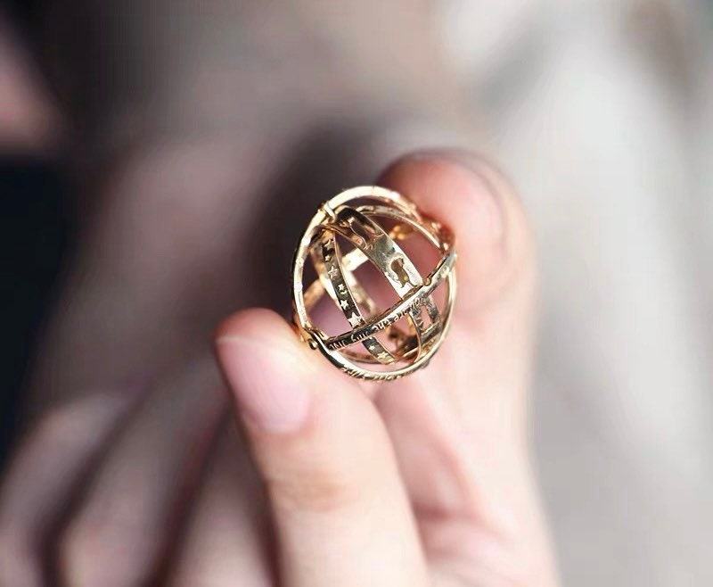 Cat Astronomical Finger Foldable Ring Astronomical Sphere Ball Ring ...
