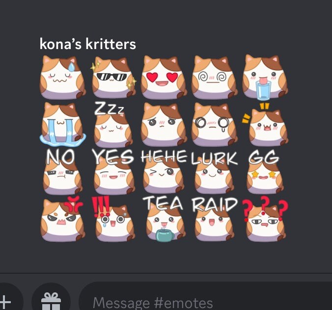 Set of 20 Final Fantasy 14 FFXIV Inspired Fat Cat Emotes for Discord ...