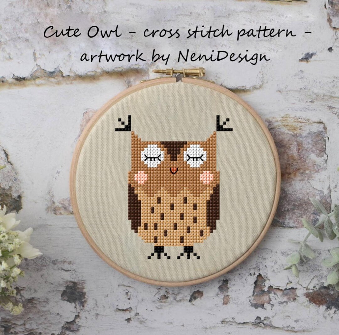 Cute Owl, Cross Stitch Pattern, Cross Stitch Owl, Owl Pattern ...