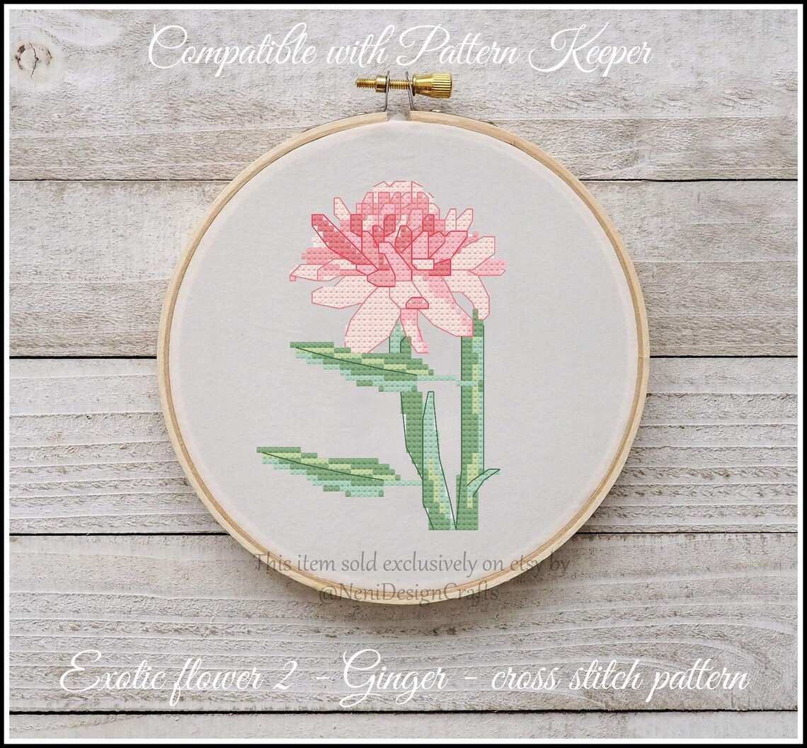 Mini Flower 2 Ginger Cross Stitch Pattern Egzotic Flower Cross | Etsy