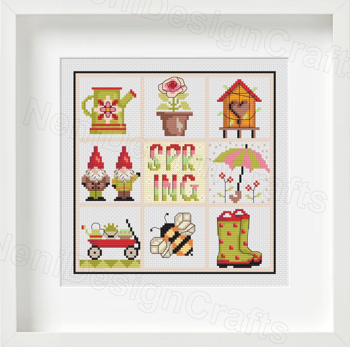 Spring Cross Stitch Pattern Seasons Cross Stitch Flower Rubber | Etsy