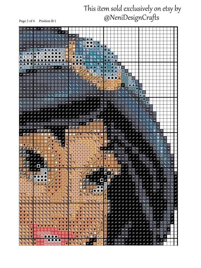 Jasmine Princess Portrait Cross Stitch Pattern (PDF Download) - Etsy