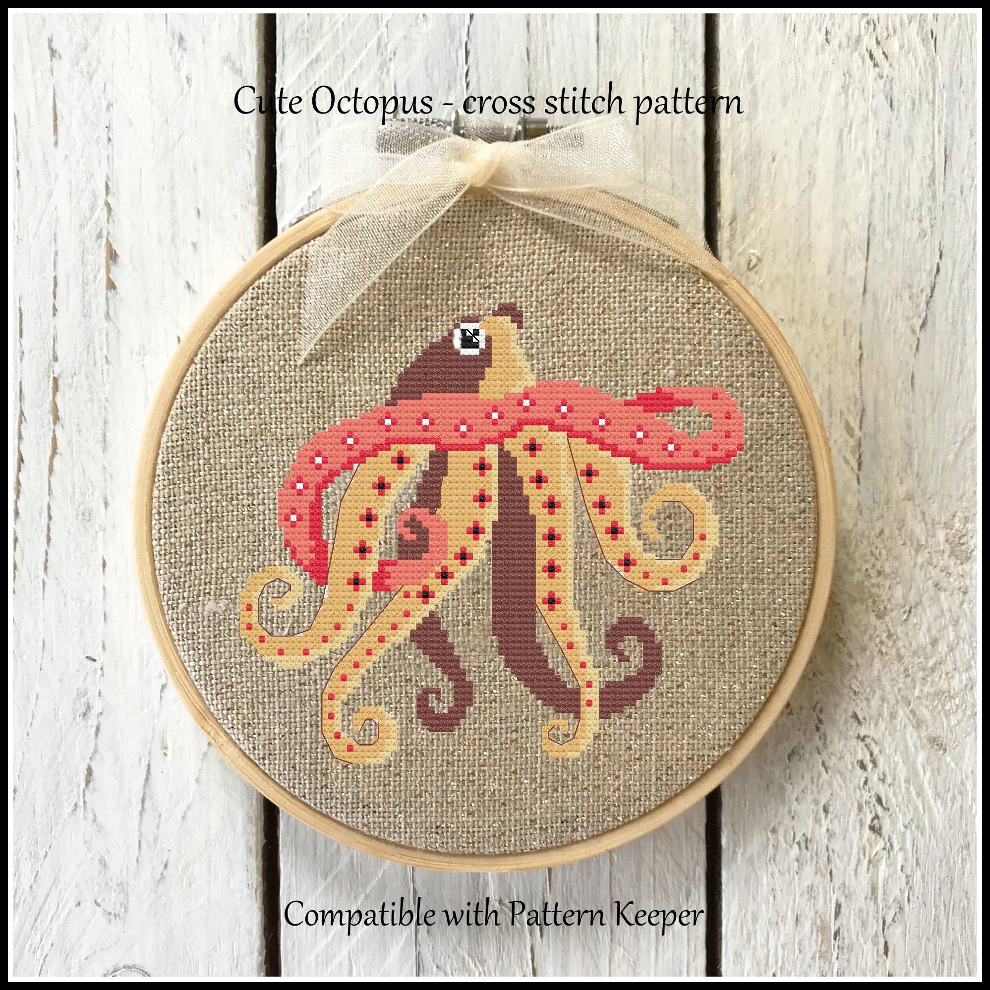 Octopus Cross Stitch Pattern, Sea Animal Design (PDF Pattern) - Etsy