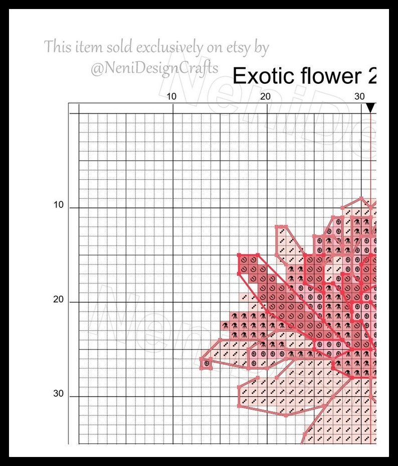 Mini Flower 2 Ginger Cross Stitch Pattern Egzotic Flower Cross - Etsy