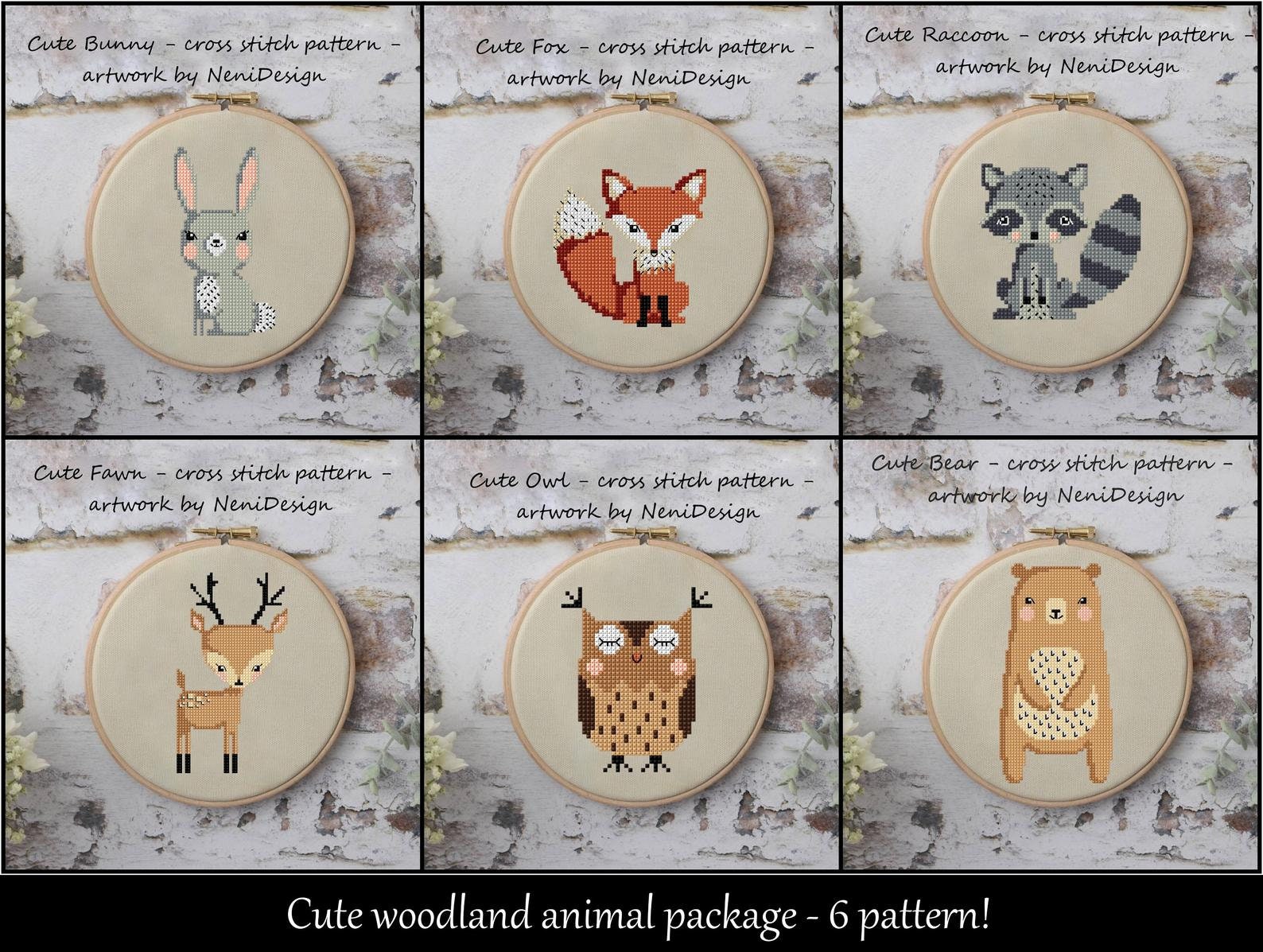 Cute Woodland Animals Woodland Animals Set Baby Shower Gift | Etsy