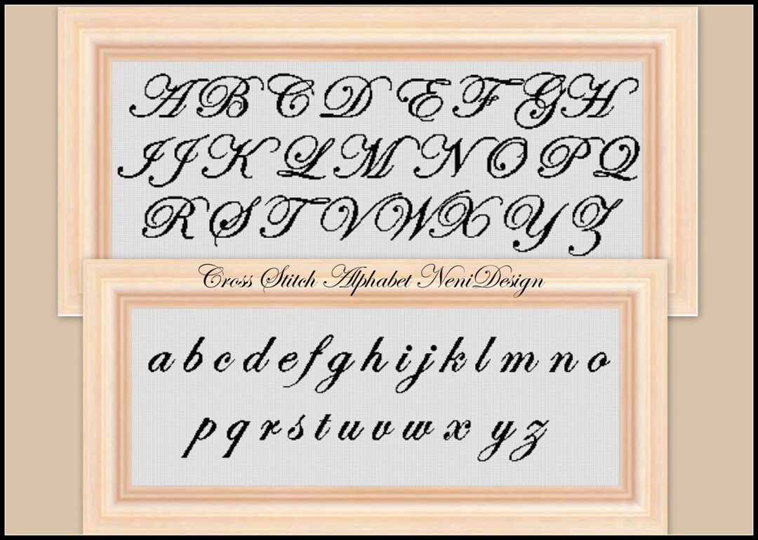 Alphabet Cross Stitch, Letter Cross Stitch, Alphabet Pattern, Written ...