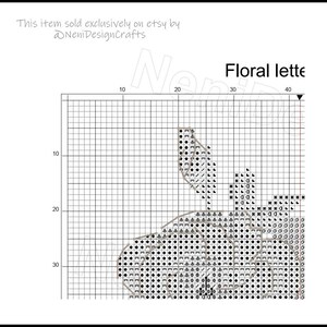 Floral Letter L Cross Stitch Pattern Customizable Names Countable ...