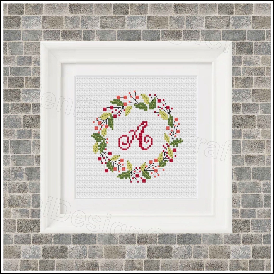 Christmas Ornament Cross Stitch Pattern Personalized Ornament DIY ...
