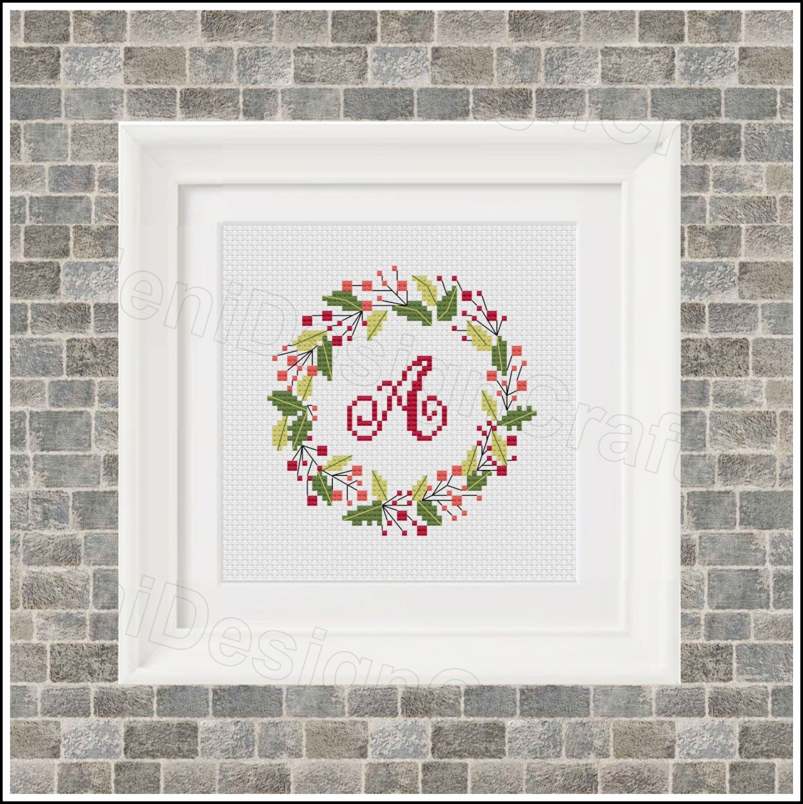 Personalized Christmas Ornament Cross Stitch Pattern, Alphabet DIY (PDF ...