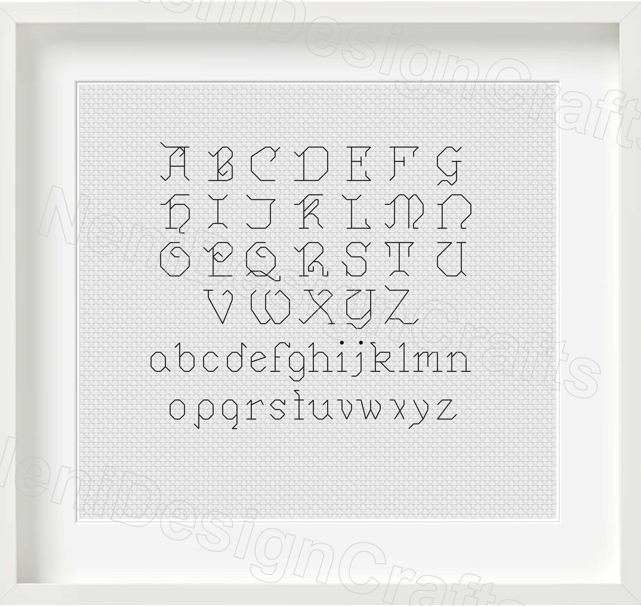 Floral Letter C Cross Stitch Pattern, Customizable Name Alphabet (PDF ...