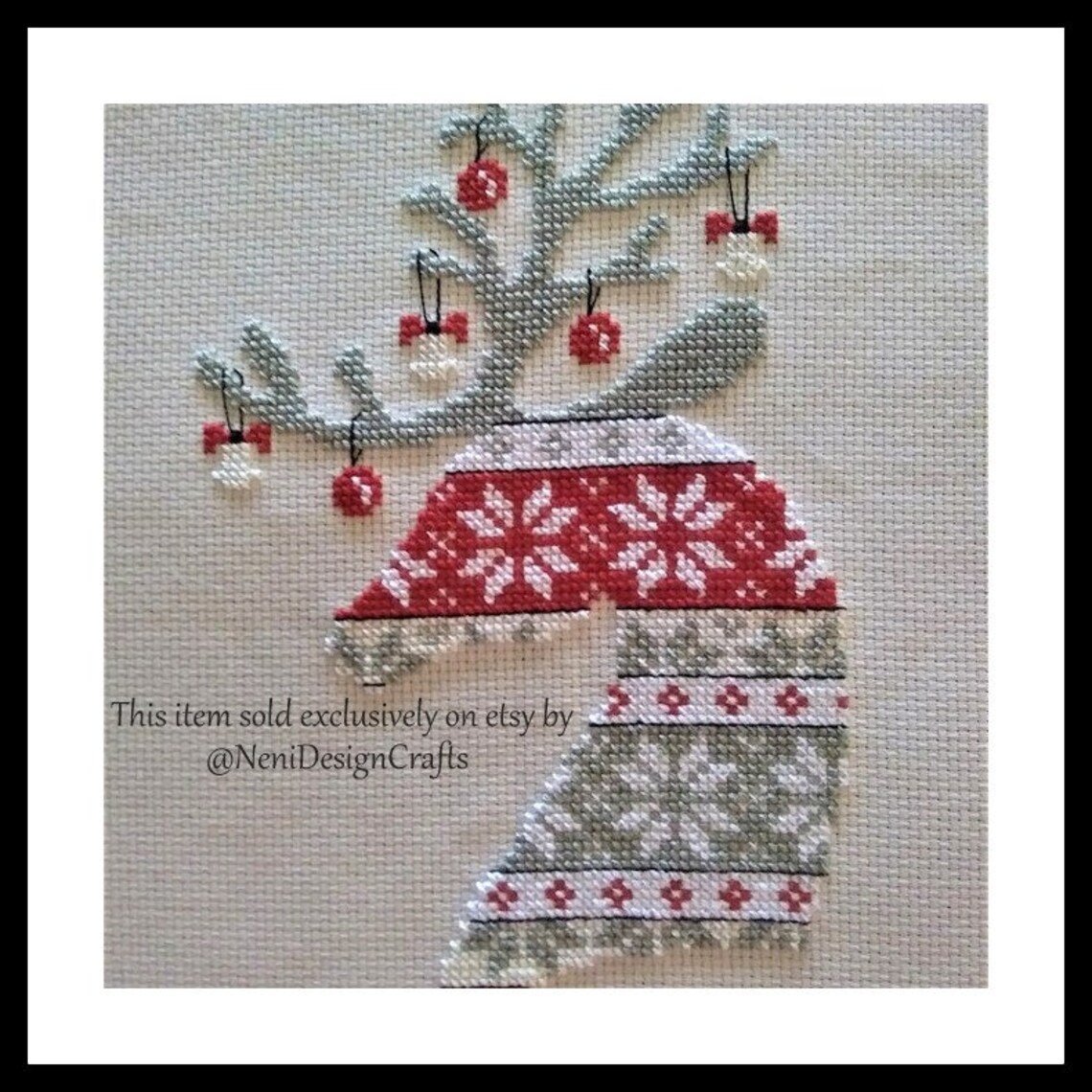 Norwegian Reindeer Cross Stitch Pattern Reindeer Cross Stitch | Etsy