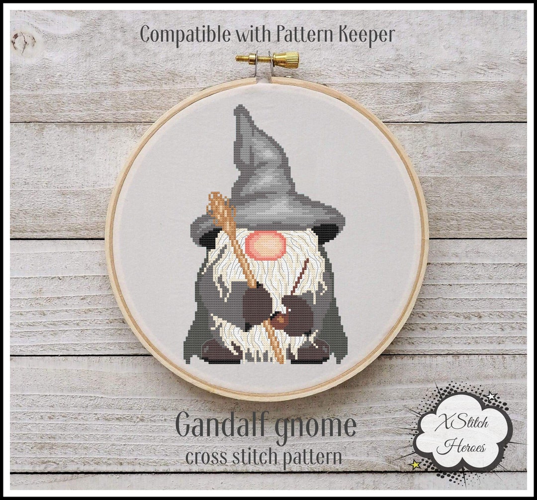 Gandalf Gnome Cross Stitch Pattern Lord of the Rings LOTR Pattern ...