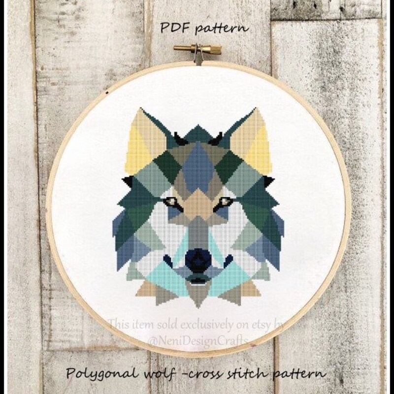 Wolf Cross Stitch - Etsy