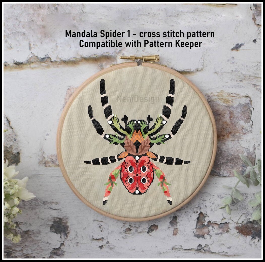Mandala Spider 1 Cross Stitch Pattern Mandala Animal Mandala - Etsy