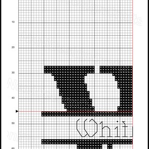 Floral Letter W Cross Stitch Pattern, Customizable Name (PDF) - Etsy