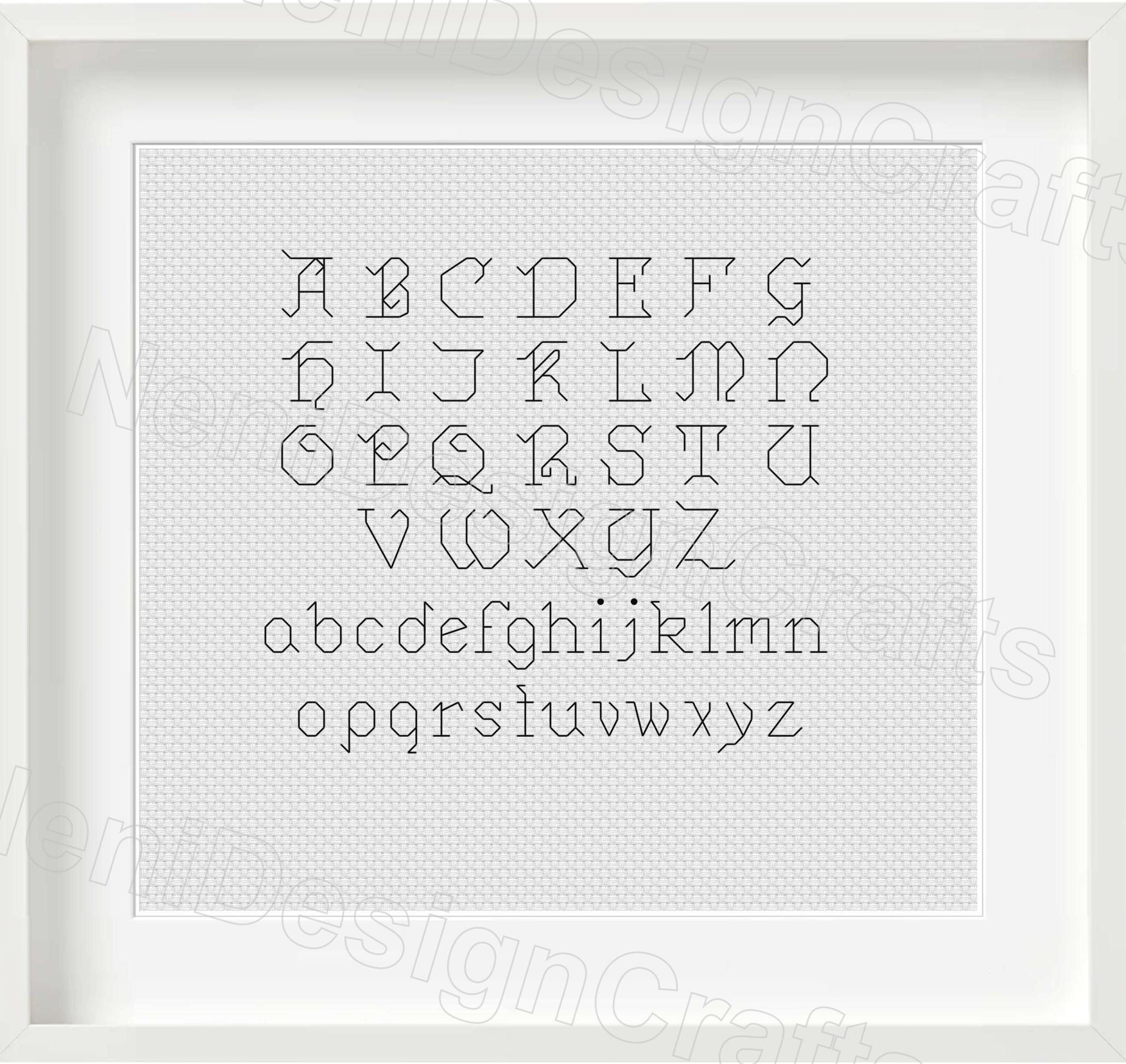 Blue Letter T Cross Stitch Pattern, Customizable Alphabet (PDF Pattern ...