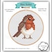 Mini Robin Cross Stitch Pattern DIY Bird Pattern Natural Animal Home ...