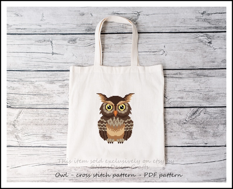 Owl Cross Stitch Pattern Owl Pattern Animal Cross Stitch Cute - Etsy