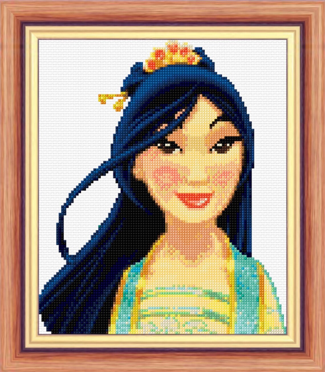 Mulan Portrait Cross Stitch Pattern: Princess Tale (PDF Pattern) - Etsy