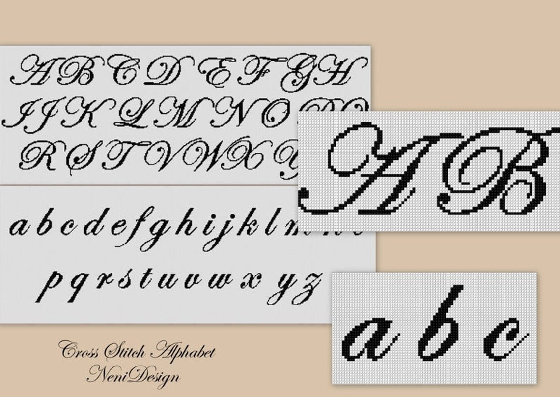 Alphabet Cross Stitch Letter Cross Stitch Alphabet Pattern - Etsy