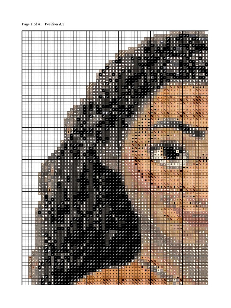 Moana Princess Portrait Cross Stitch Pattern (PDF) - Etsy
