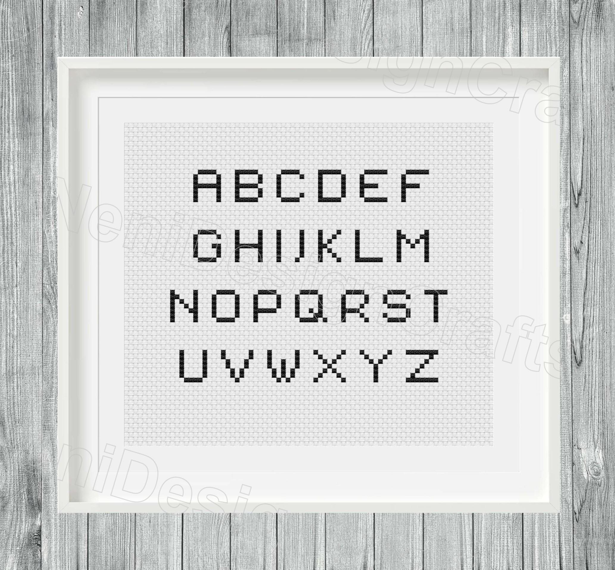 Alphabet Cross Stitch, Paint Splatter, Custom Order, Only Letter A ...