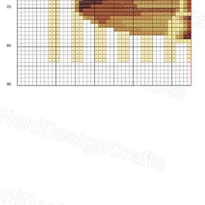 Bell Cross Stitch Pattern, Christmas Decor, Golden Holiday, Striped ...