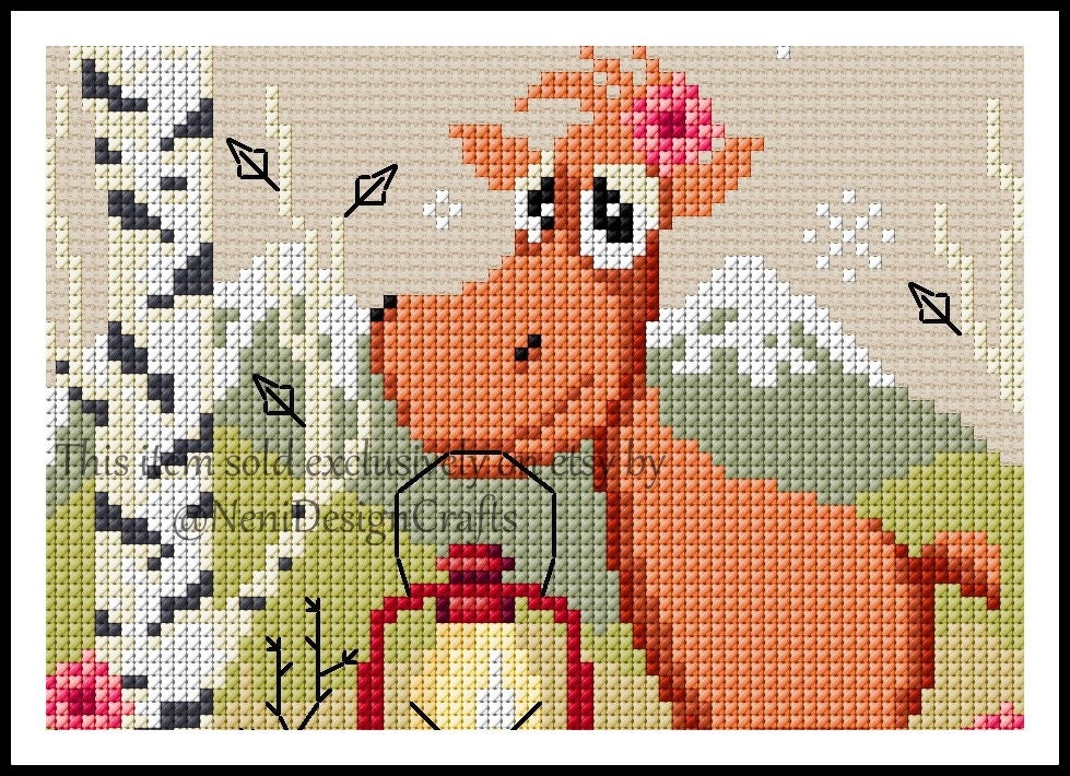 Cute Moose Christmas Stocking Cross Stitch Pattern DIY - Etsy