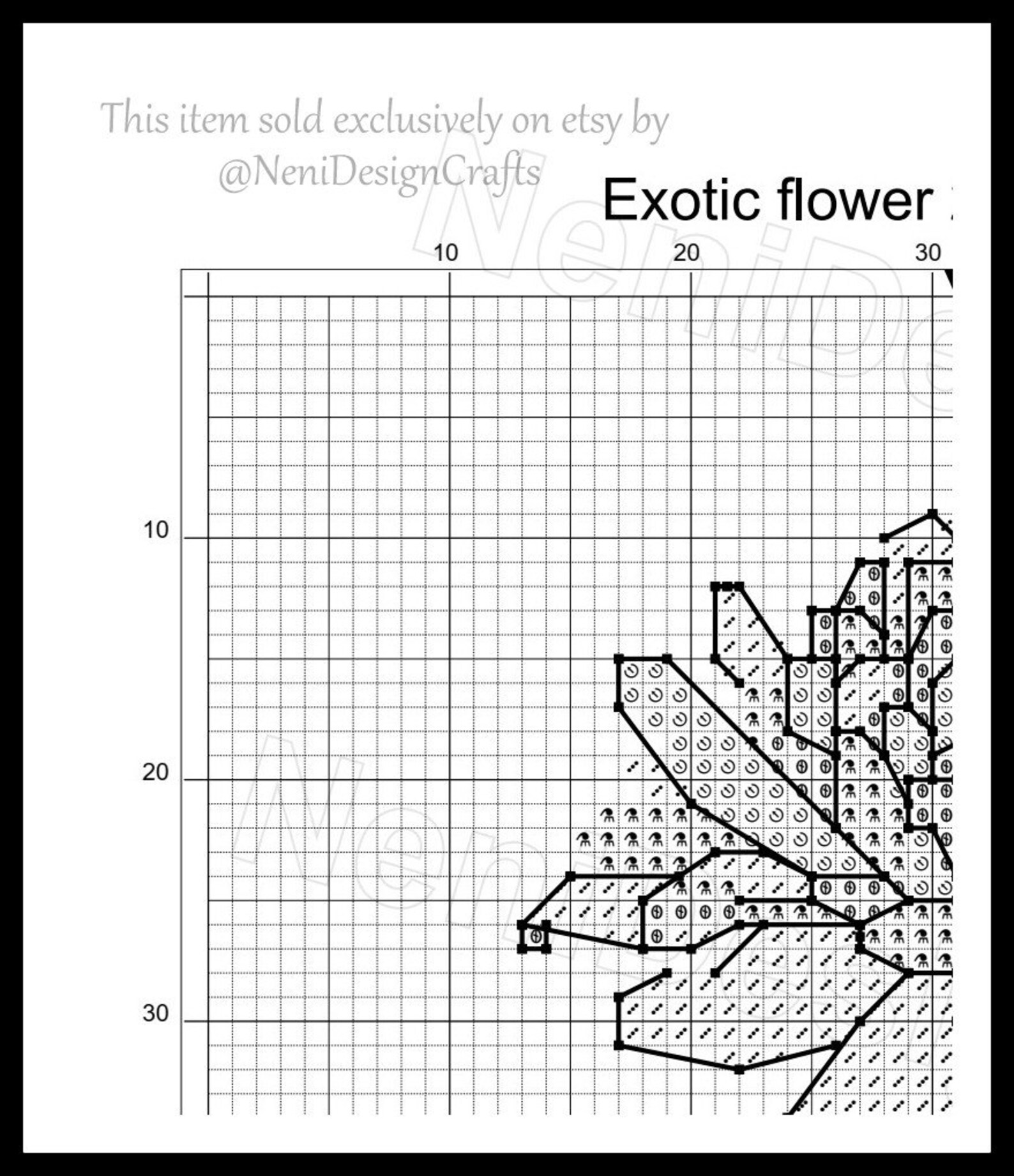 Mini Flower 2 Ginger Cross Stitch Pattern Egzotic Flower Cross - Etsy