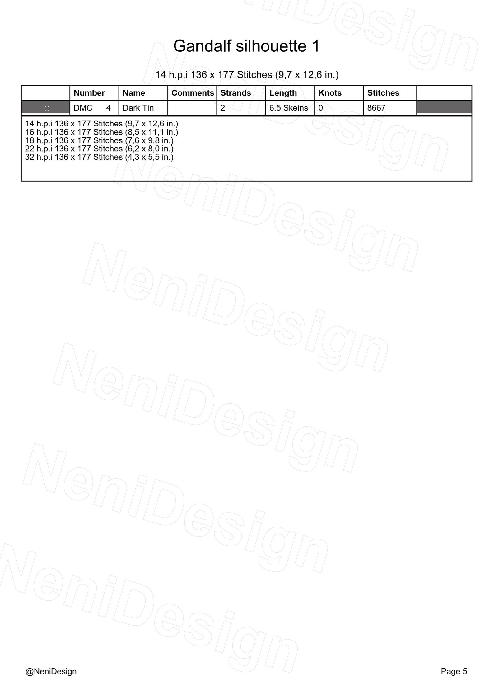 Gandalf Silhouette 1 Cross Stitch Pattern DIY Gandalf Portrait - Etsy