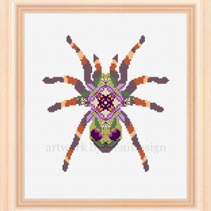 Mandala Tarantula, Cross Stitch Pattern, Cross Stitch Embroidery ...