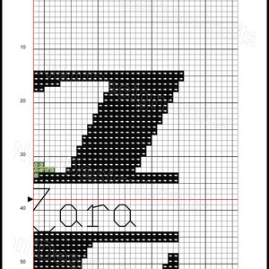 Floral Letter Z Cross Stitch Pattern, Customizable Alphabet (PDF) - Etsy