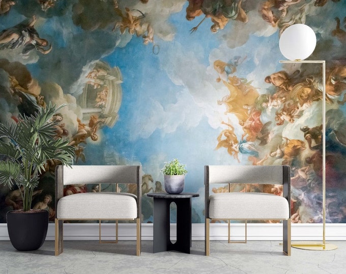 Royal Chateau Versailles Paris France Hercules Renaissance Wallpaper ...