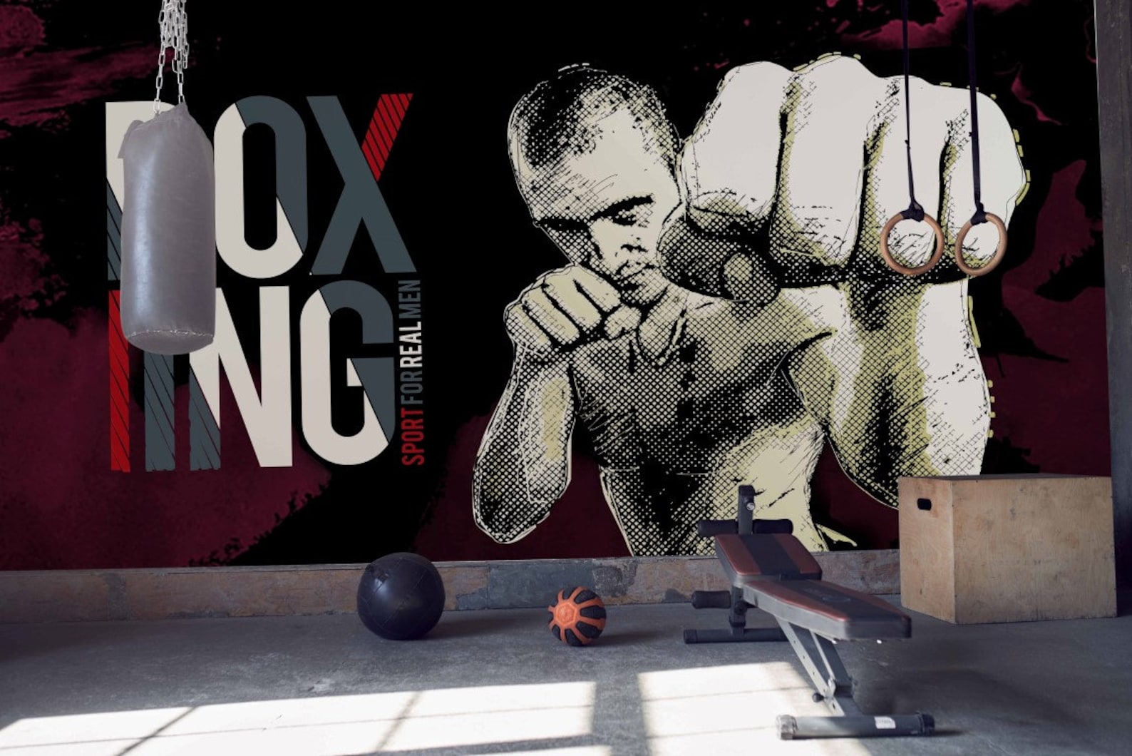 Kickboxer Wallpaper Fighter Wall Decor Sports Peel and Stick - Etsy