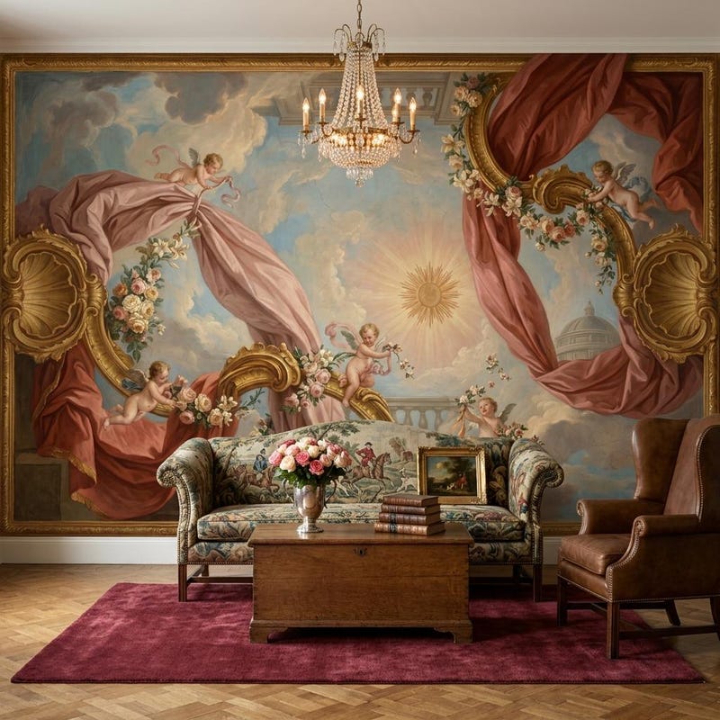 Fresco Wallpaper Mural - Etsy