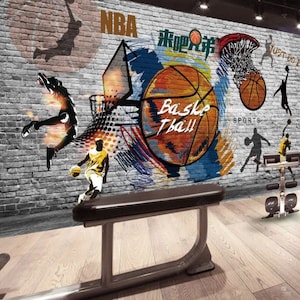 Brick Wall Wallpaper / Basketball Wallpaper / Sport Wallpaper ...