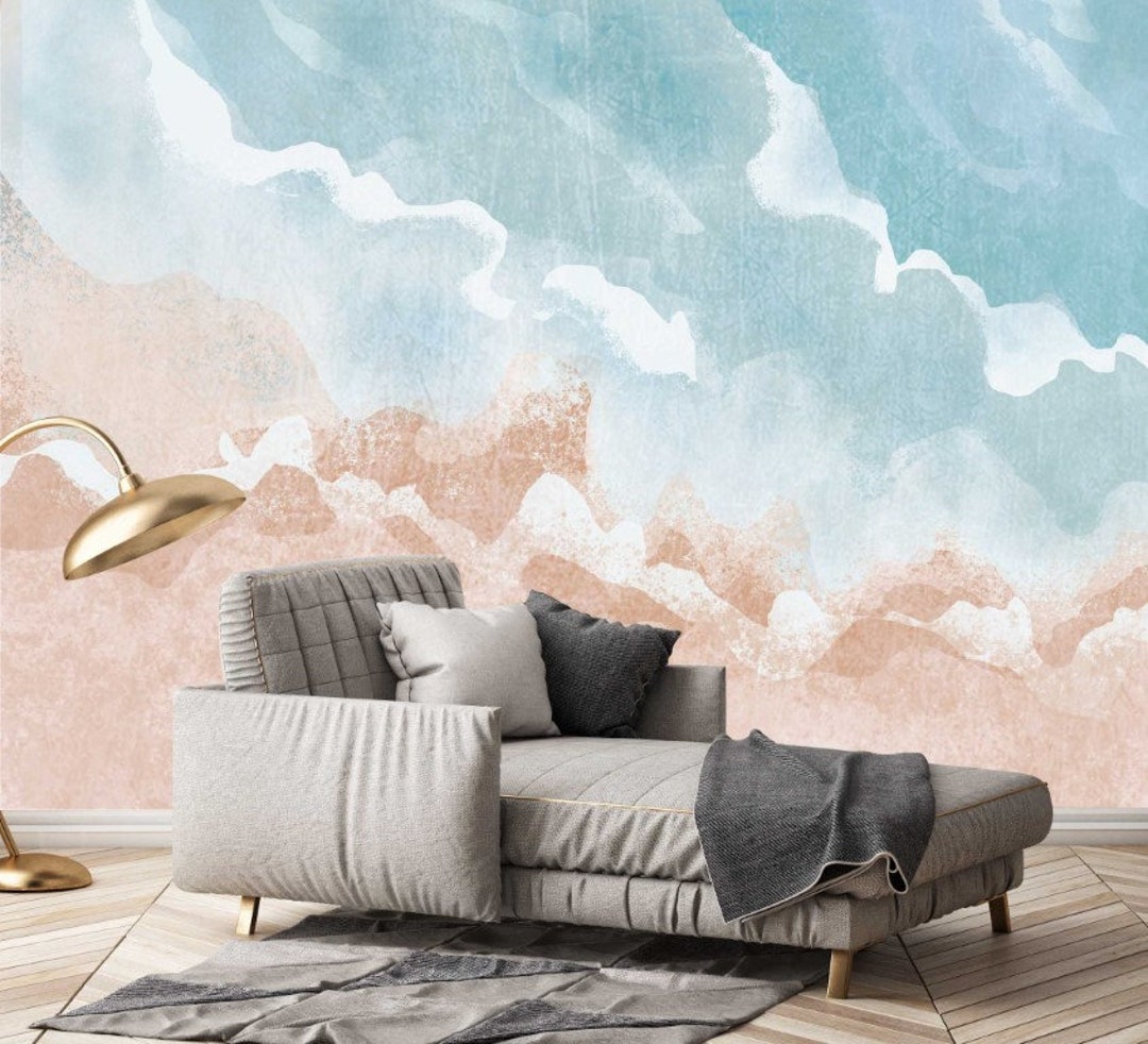 Boho Sea Beach Wallpaper / Art Design Peel and Stick Wallpaper ...