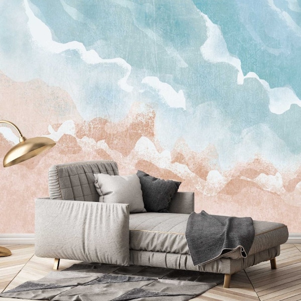 Beach Design Wallpaper - Etsy