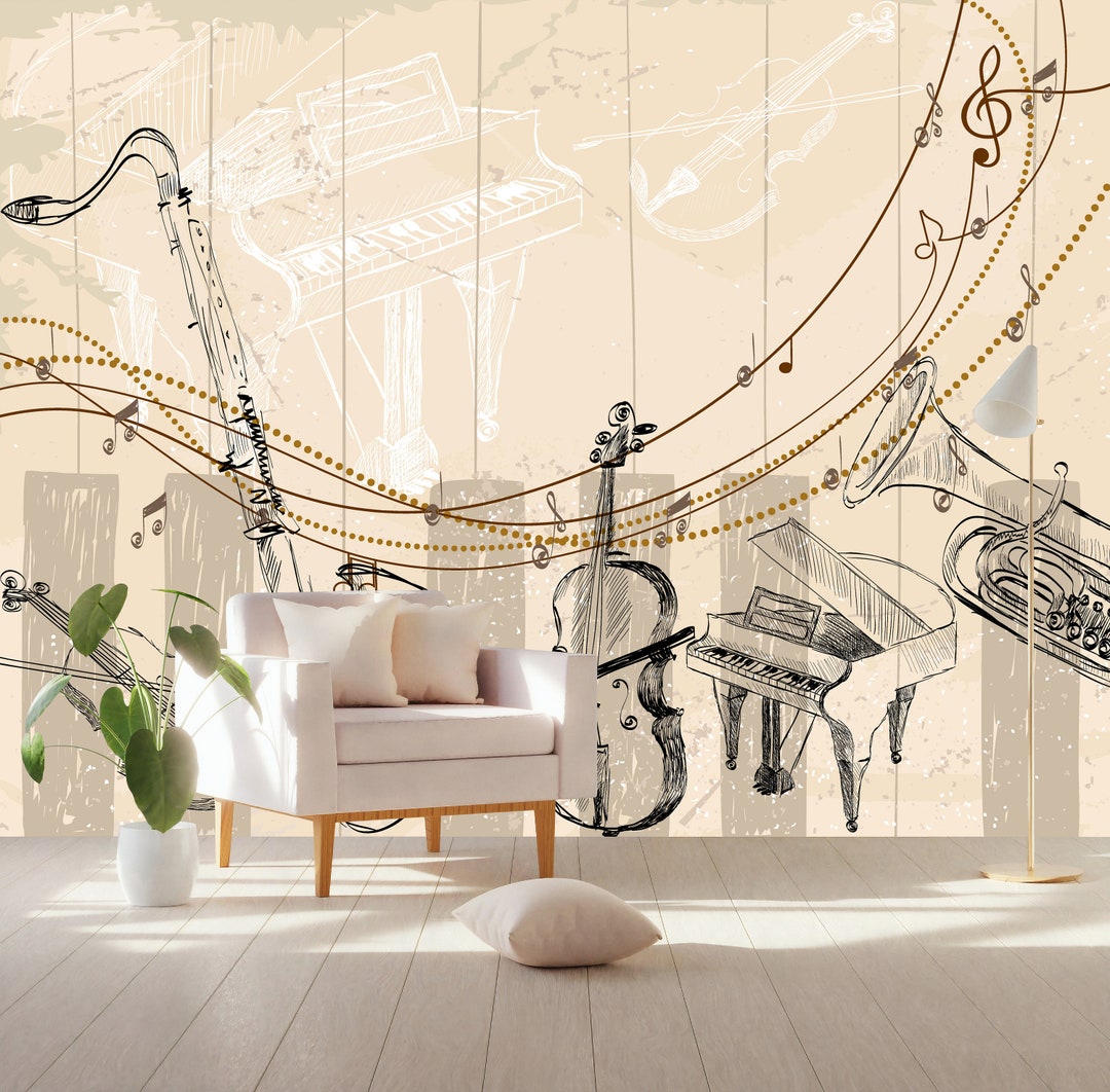 Musical Instruments Wallpaper / Art Wallpaper / Abstract Wallpaper ...