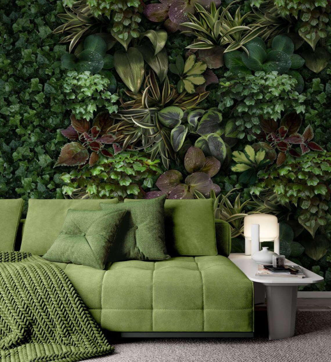 Realistic Wallpaper / Luxury Wallpaper / Green Plants Wallpaper ...
