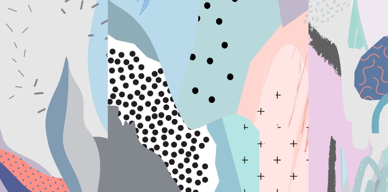 Colorful Random Shapes Wallpaper / Vivid Colored Wallpaper / - Etsy