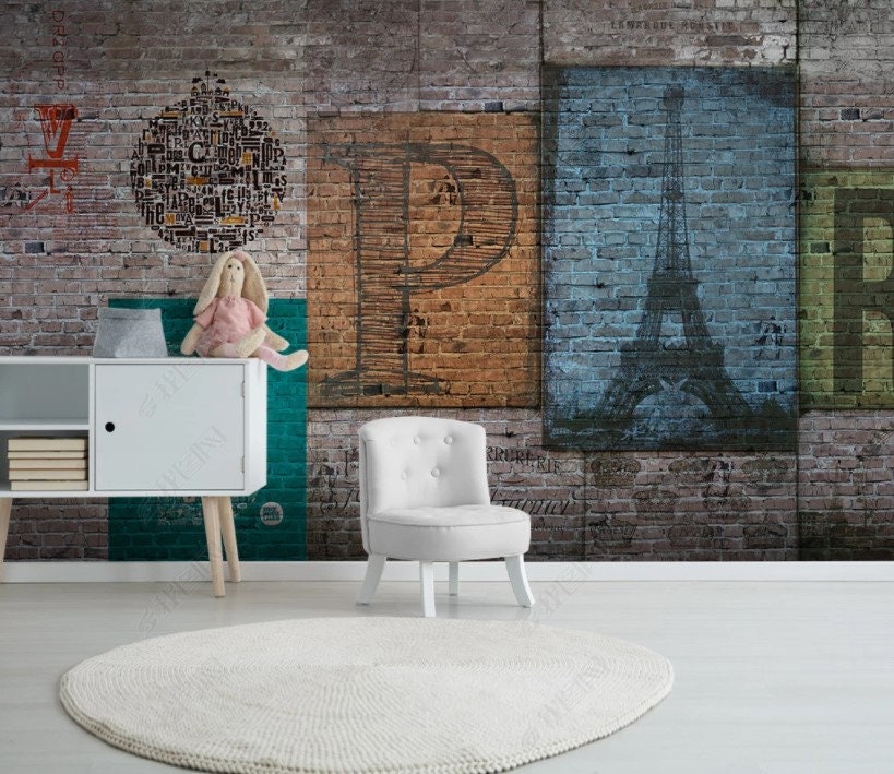 Old Brick Wall Wallpaper / Paris Wallpaper / Vintage | Etsy