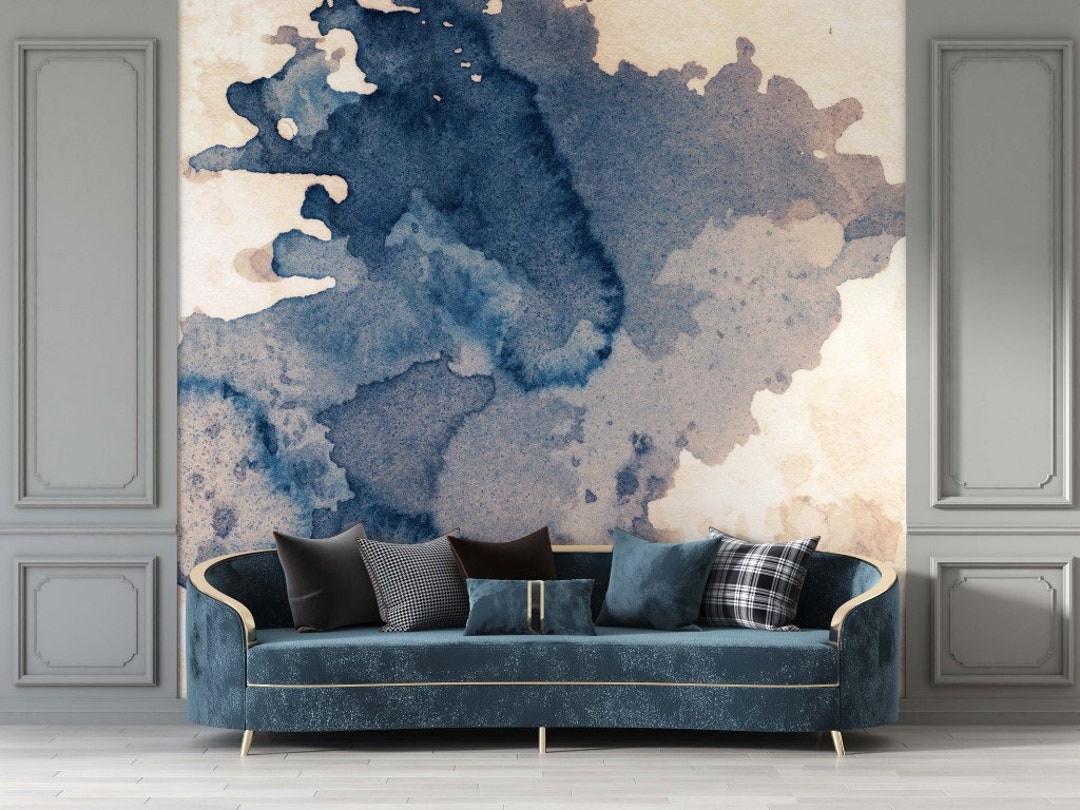 Ink Appearance Wallpaper Abstract Wall Decor Modern Art Peel and Stick ...