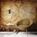Old Style World Map Wallpaper / Vintage World Map Wallpaper / - Etsy