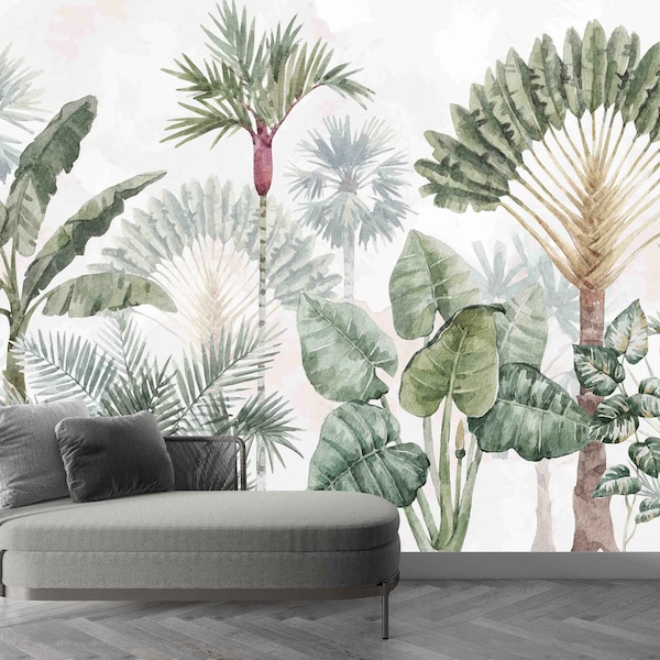 Palm Tree Wall Mural - Etsy