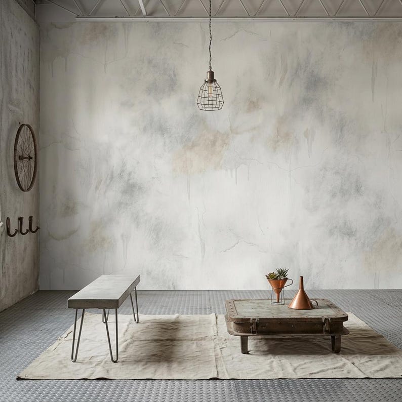 Concrete Texture Wallpaper Concrete Wall Removable Peel and Stick ...